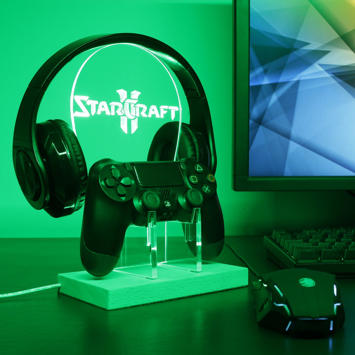 StarCraft 2 LED Gaming Headset Controller Stand | PRO LED SIGN