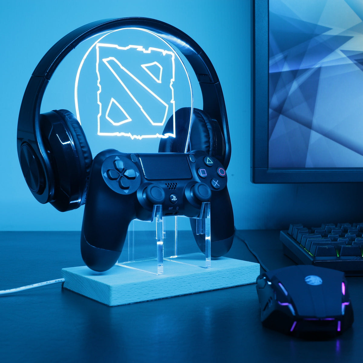 Dota LED Gaming Headset Controller Stand | PRO LED SIGN