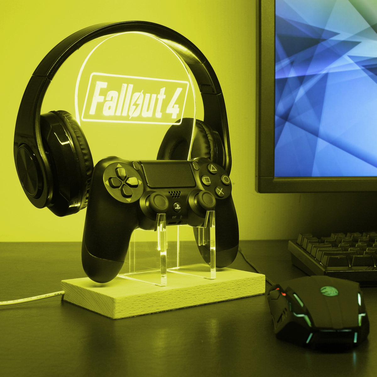 Fallout 4 LED Gaming Headset Controller Stand | PRO LED SIGN