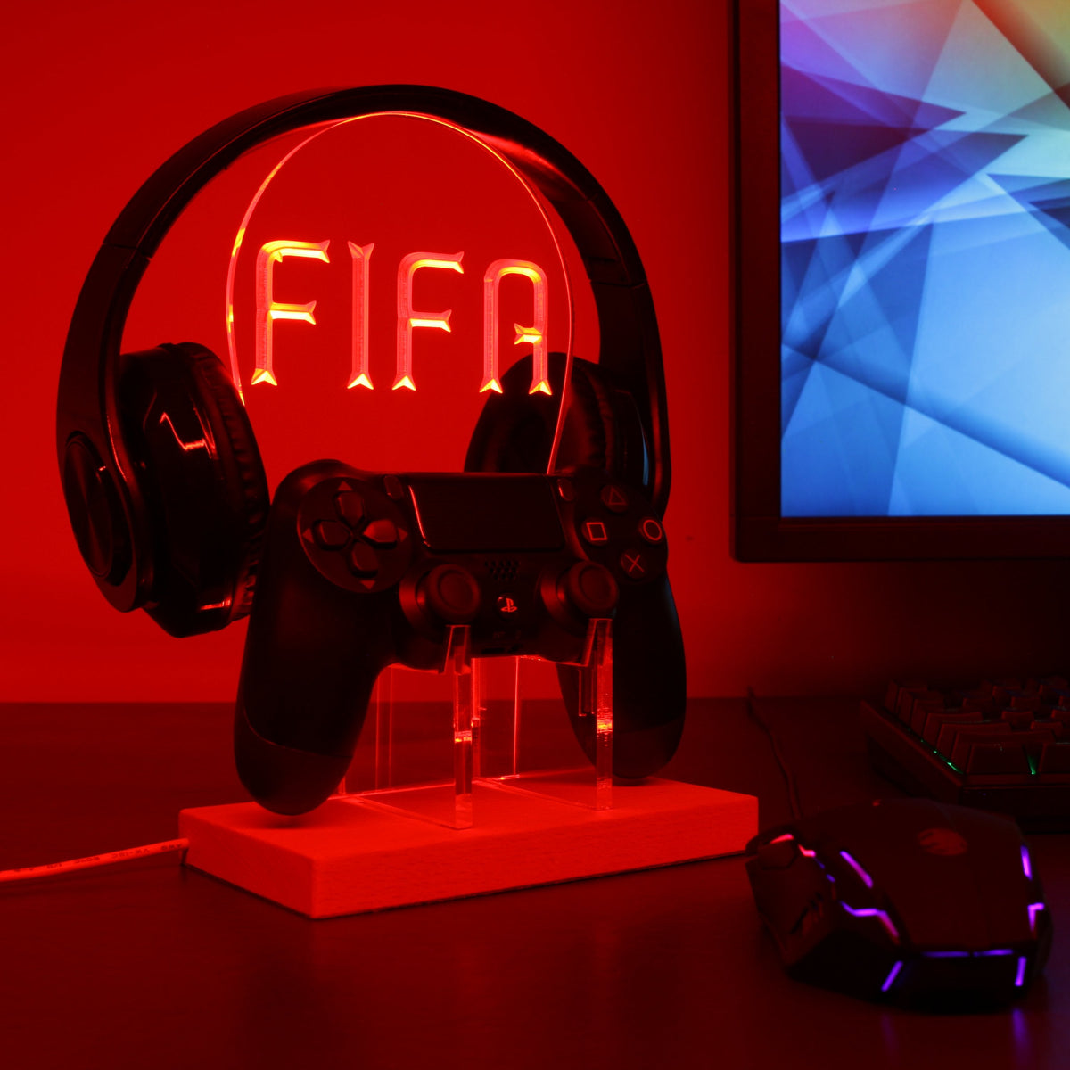 FIFA LED Gaming Headset Controller Stand | PRO LED SIGN