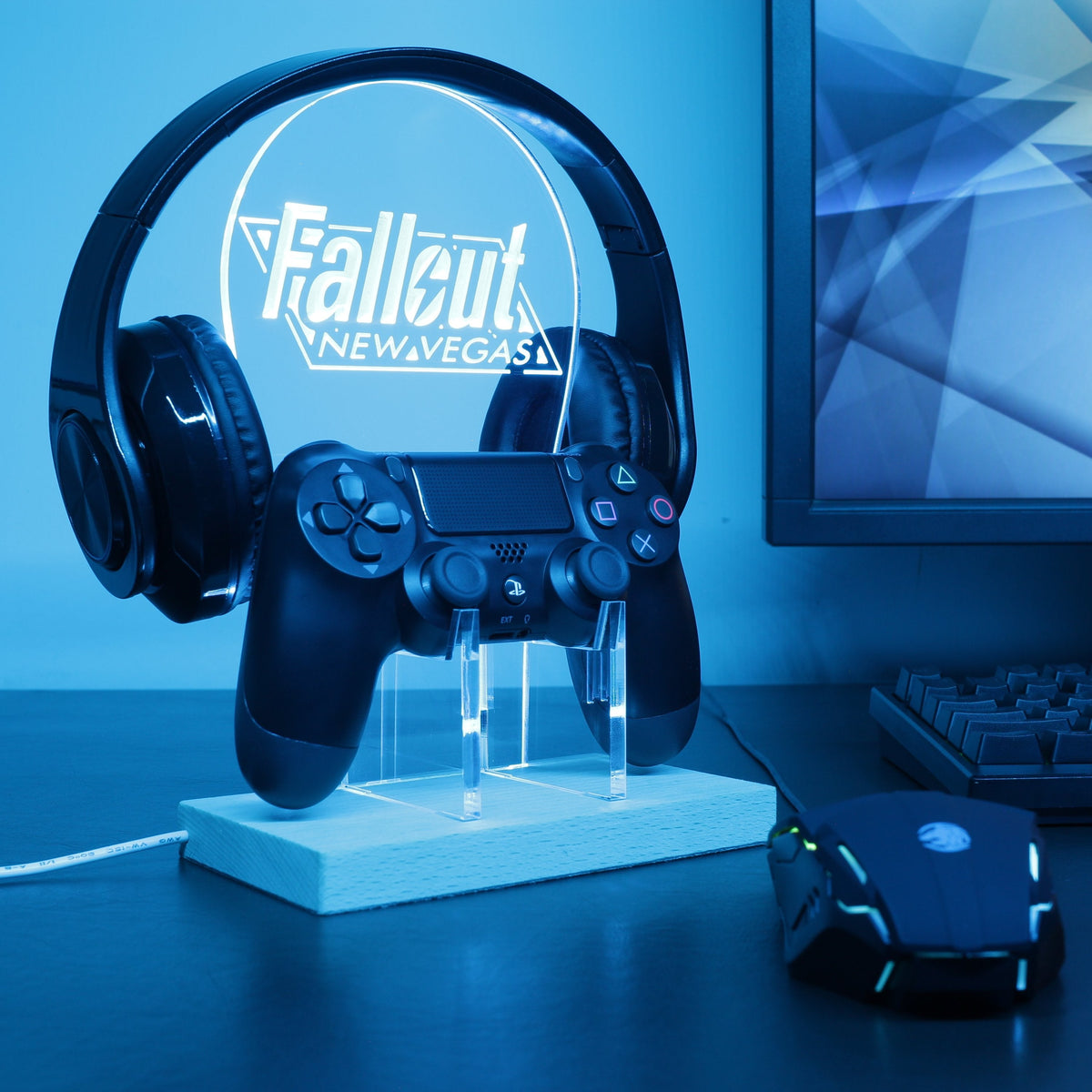 Fallout LED Gaming Headset Controller Stand | PRO LED SIGN