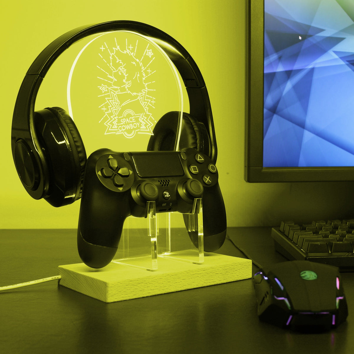 Cowboy Bebop LED Gaming Headset Controller Stand | PRO LED SIGN