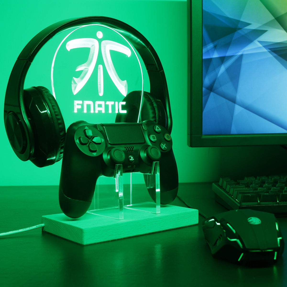 Fnatic Team LED Gaming Headset Controller Stand | PRO LED SIGN