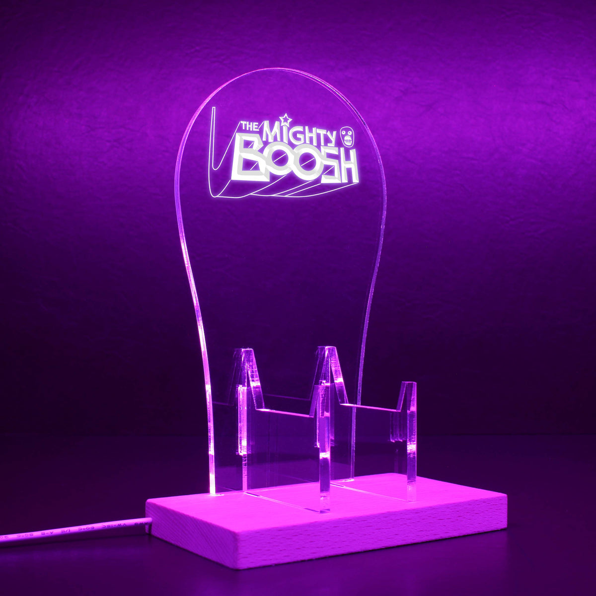The Mighty Boosh Led Headset Controller Stand Wooden Base - Proledsign