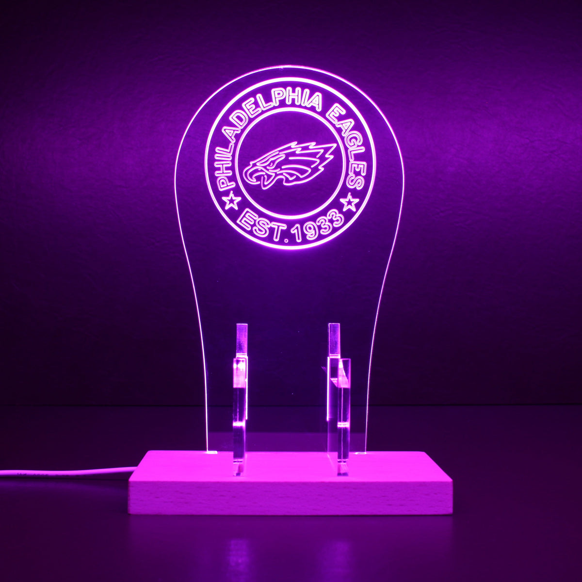 Philadelphia Eagles RGB Gaming Station | Color-Changing Eagles Stand