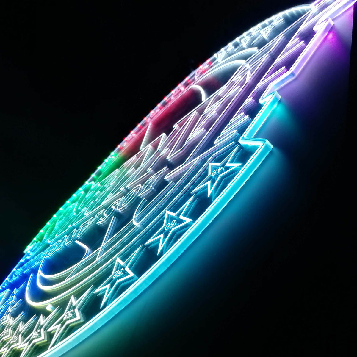 Lakers Dynamic RGB Edge Lit LED Sign | PROLEDSIGN