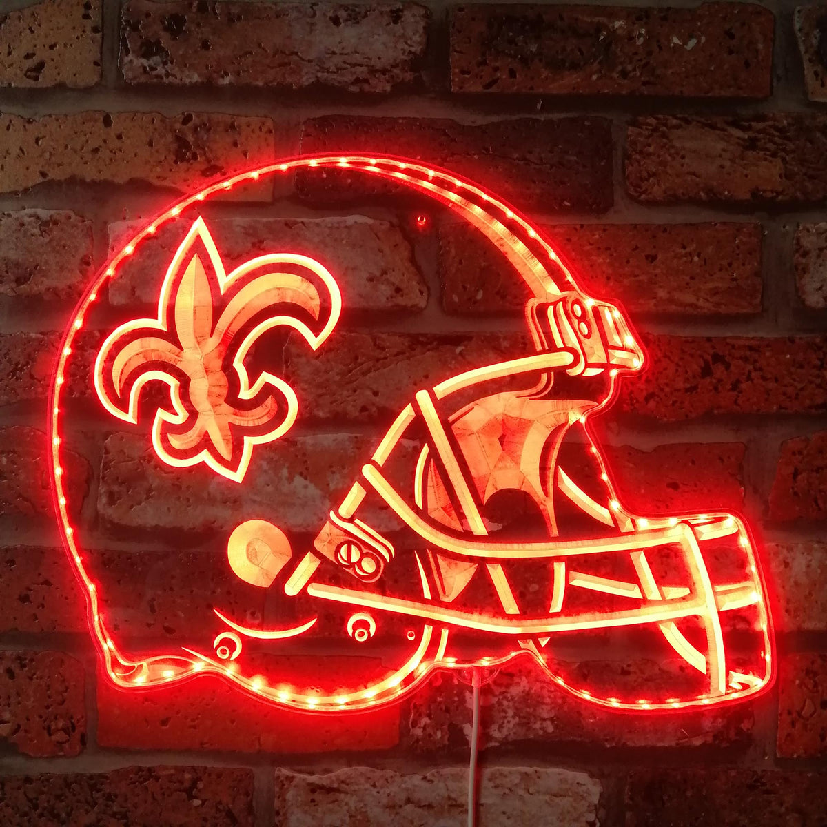 NFL New Orleans Saints Football Dynamic RGB Edge Lit LED Sign | PROLEDSIGN