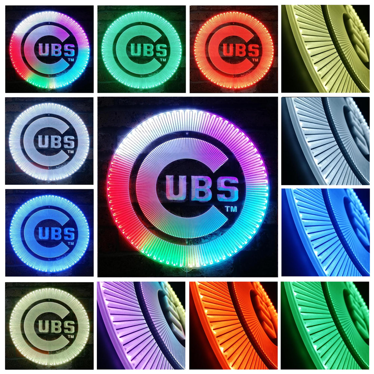 Chicago Cubs Dynamic RGB Edge Lit LED Sign | PROLEDSIGN
