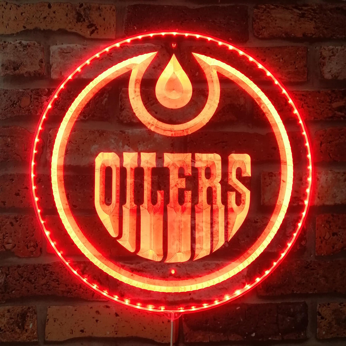 Edmonton Oilers Dynamic RGB Edge Lit LED Sign | PROLEDSIGN