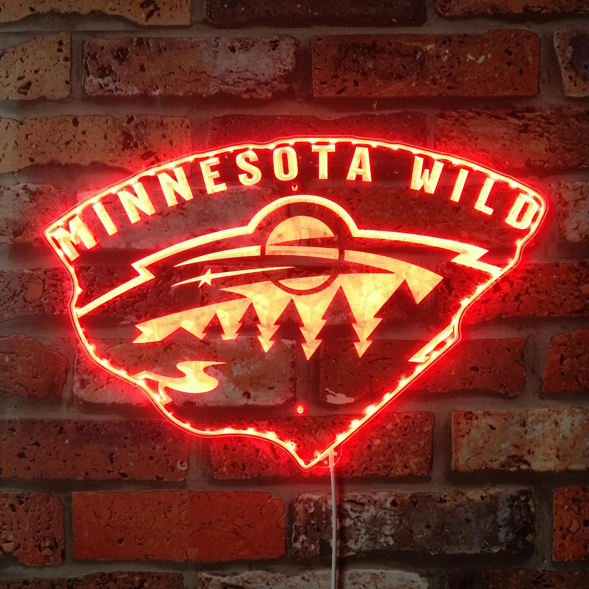 Minnesota Wild Dynamic RGB Edge Lit LED Sign | PROLEDSIGN