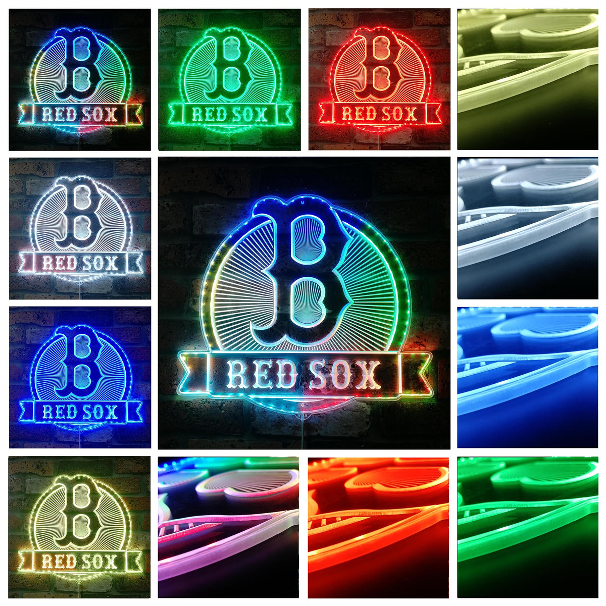 Boston Red Sox Dynamic RGB Edge Lit LED Sign | PROLEDSIGN
