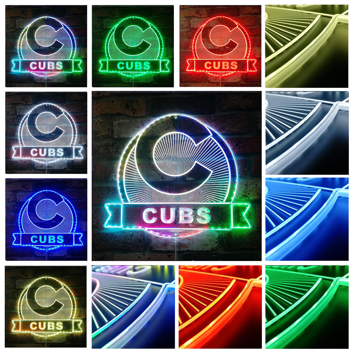 Chicago Cubs Dynamic RGB Edge Lit LED Sign | PROLEDSIGN