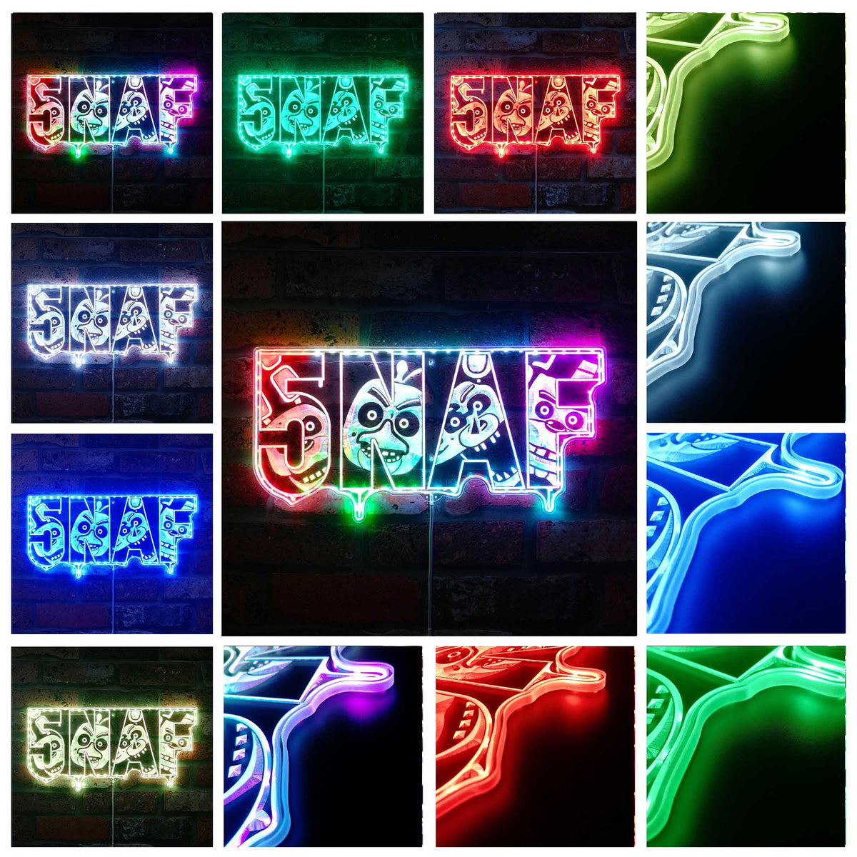 Five Nights at Freddy's FNAF Dynamic RGB Edge Lit LED Sign | PROLEDSIGN