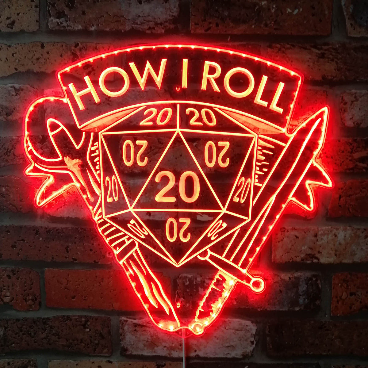 How I Roll DnD Dynamic RGB Edge Lit LED Sign | PROLEDSIGN