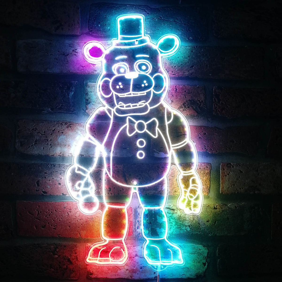 Five nights at Freddy's Fneddy Dynamic RGB Edge Lit LED Sign | PROLEDSIGN