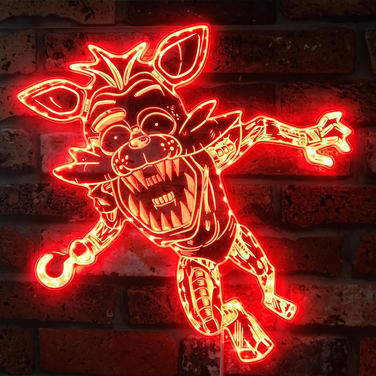 FNAF Foxy Dynamic RGB Edge Lit LED Sign | PROLEDSIGN