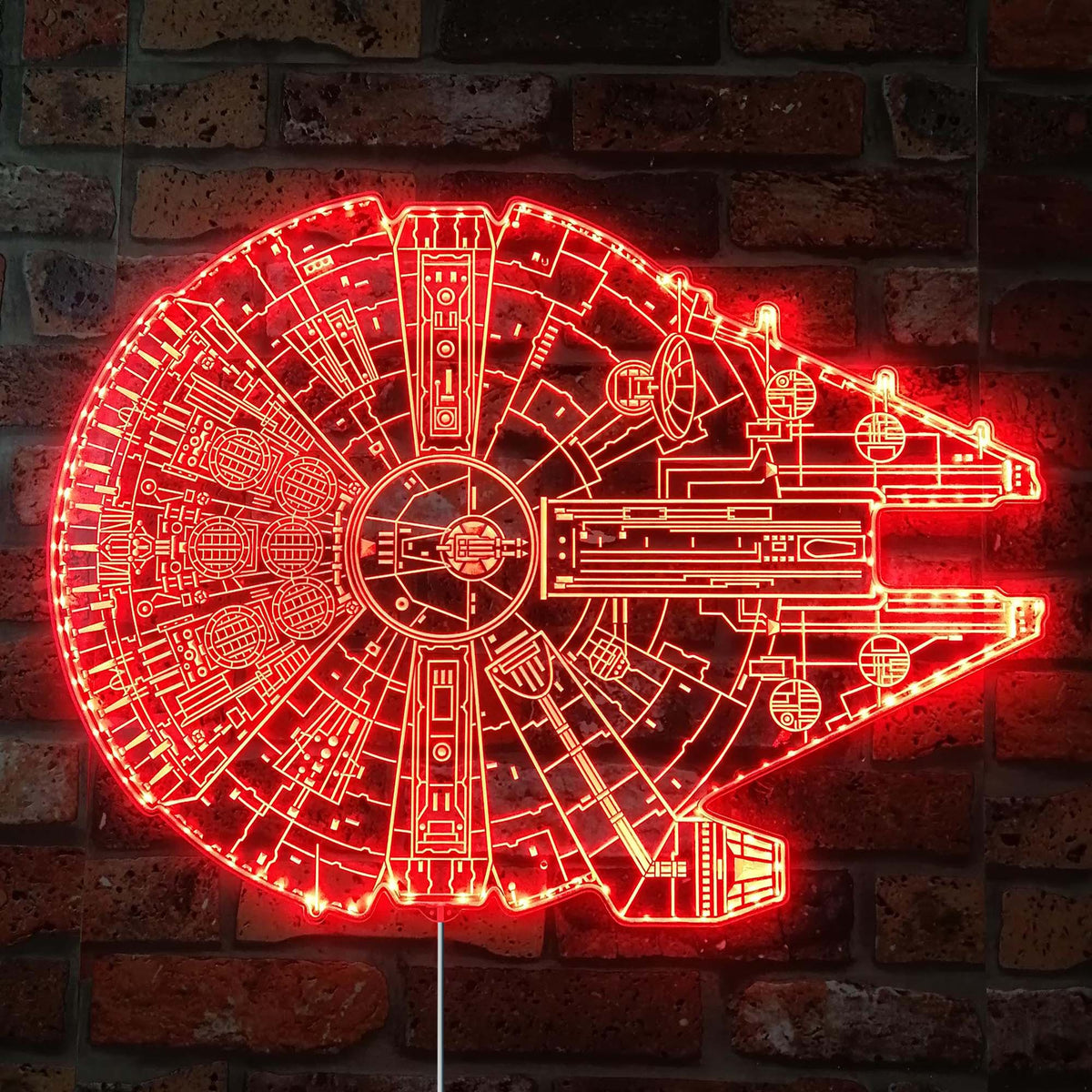 Star Wars Millennium Falcon Dynamic RGB Edge Lit LED Sign | PROLEDSIGN