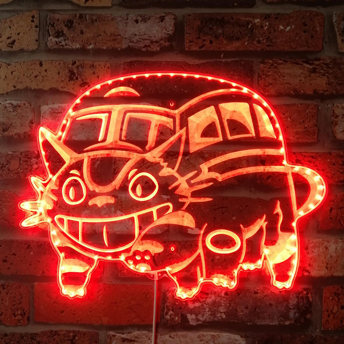 Catbus My Neighbor Totoro Dynamic RGB Edge Lit LED Sign | PROLEDSIGN