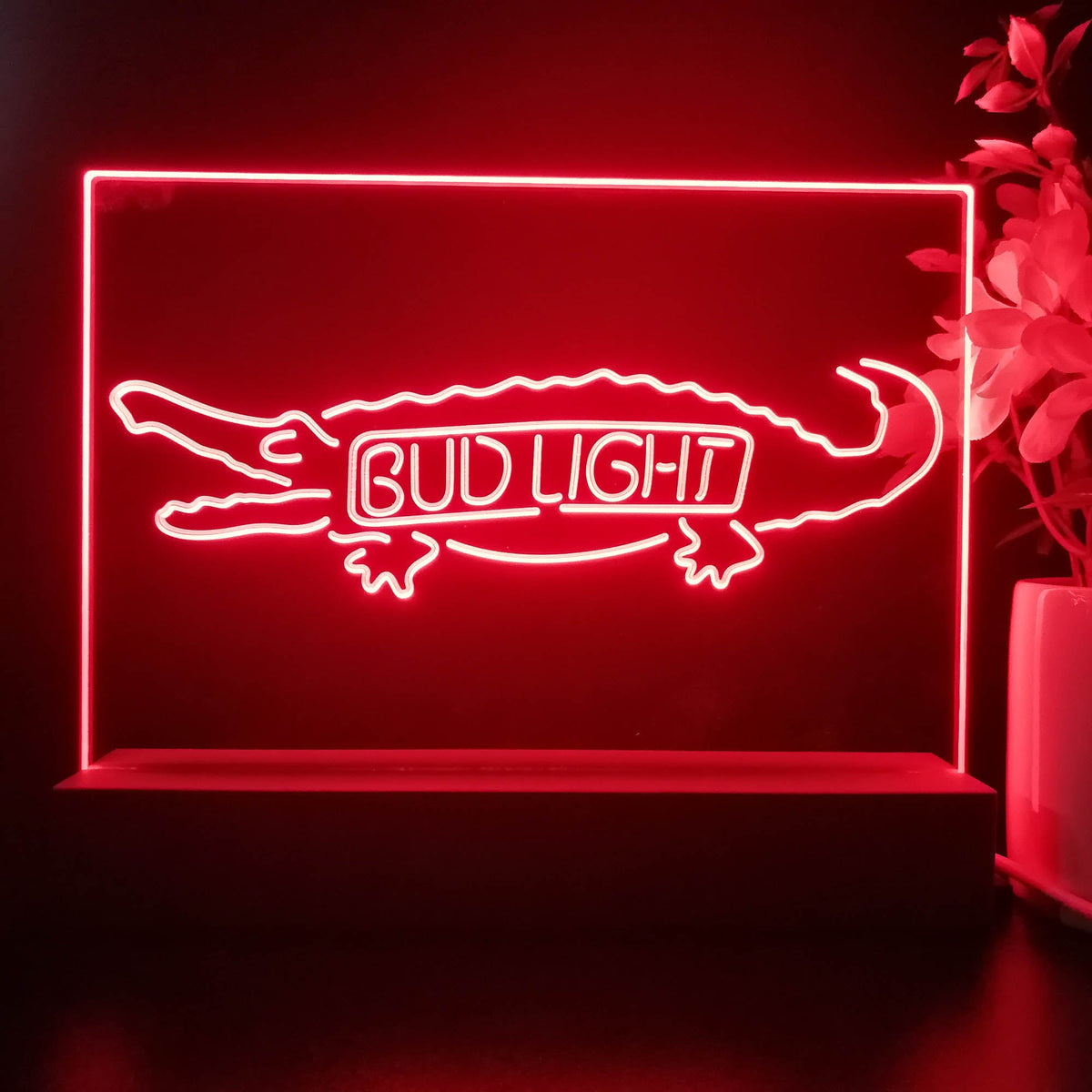Bud Light Alligator Gator Neon Bar Sign LED Lamp | PRO LED SIGN