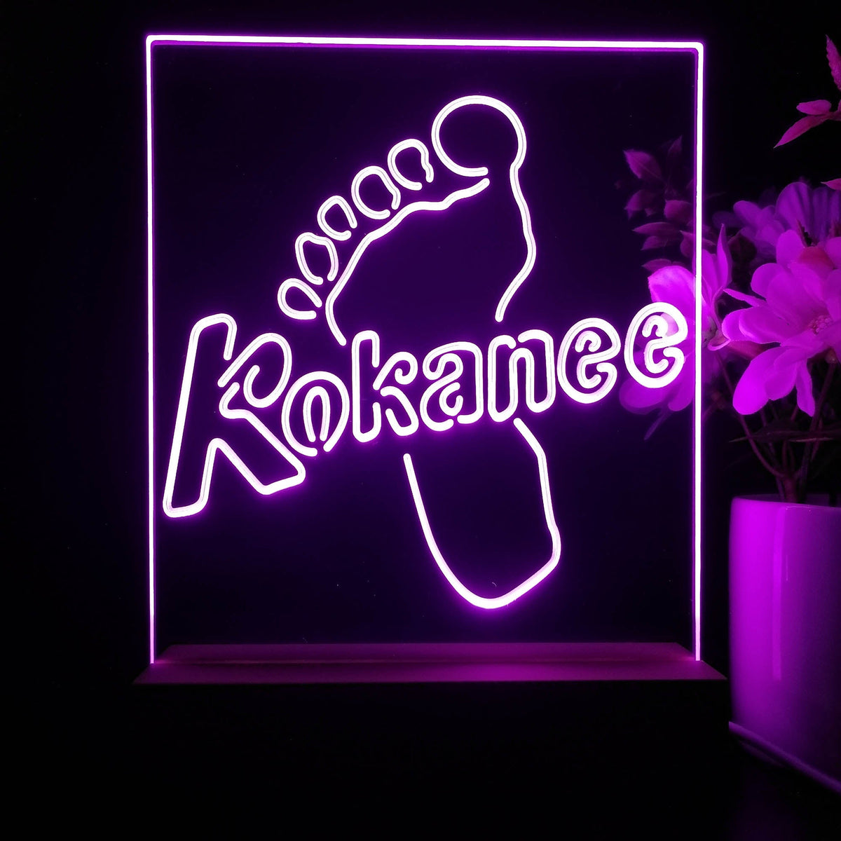Kokanee Foot Man Cave Bar Neon Sign Table Lamp Display | PRO LED SIGN