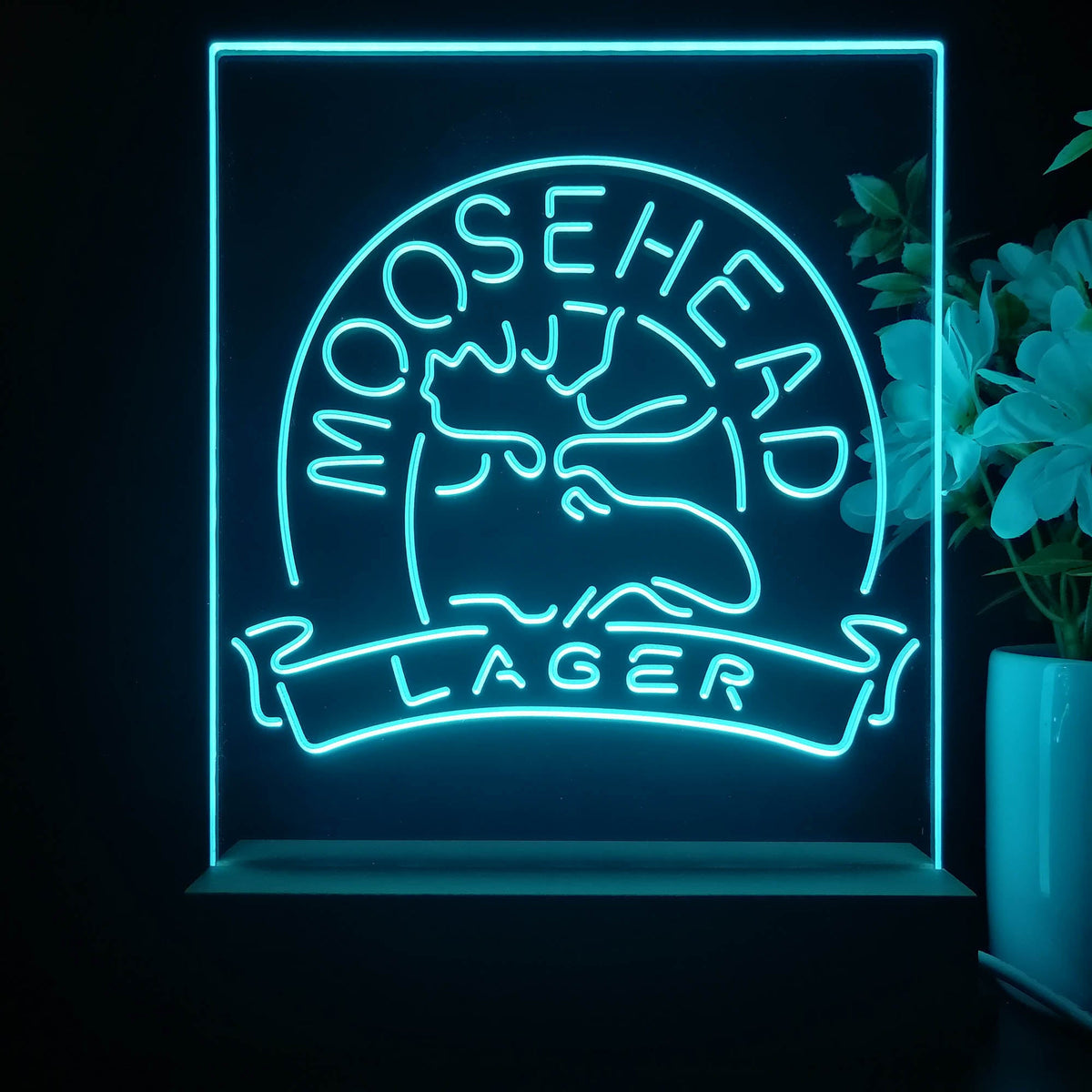 Moosehead Lager Beer Neon Sign Table Lamp Display | PRO LED SIGN