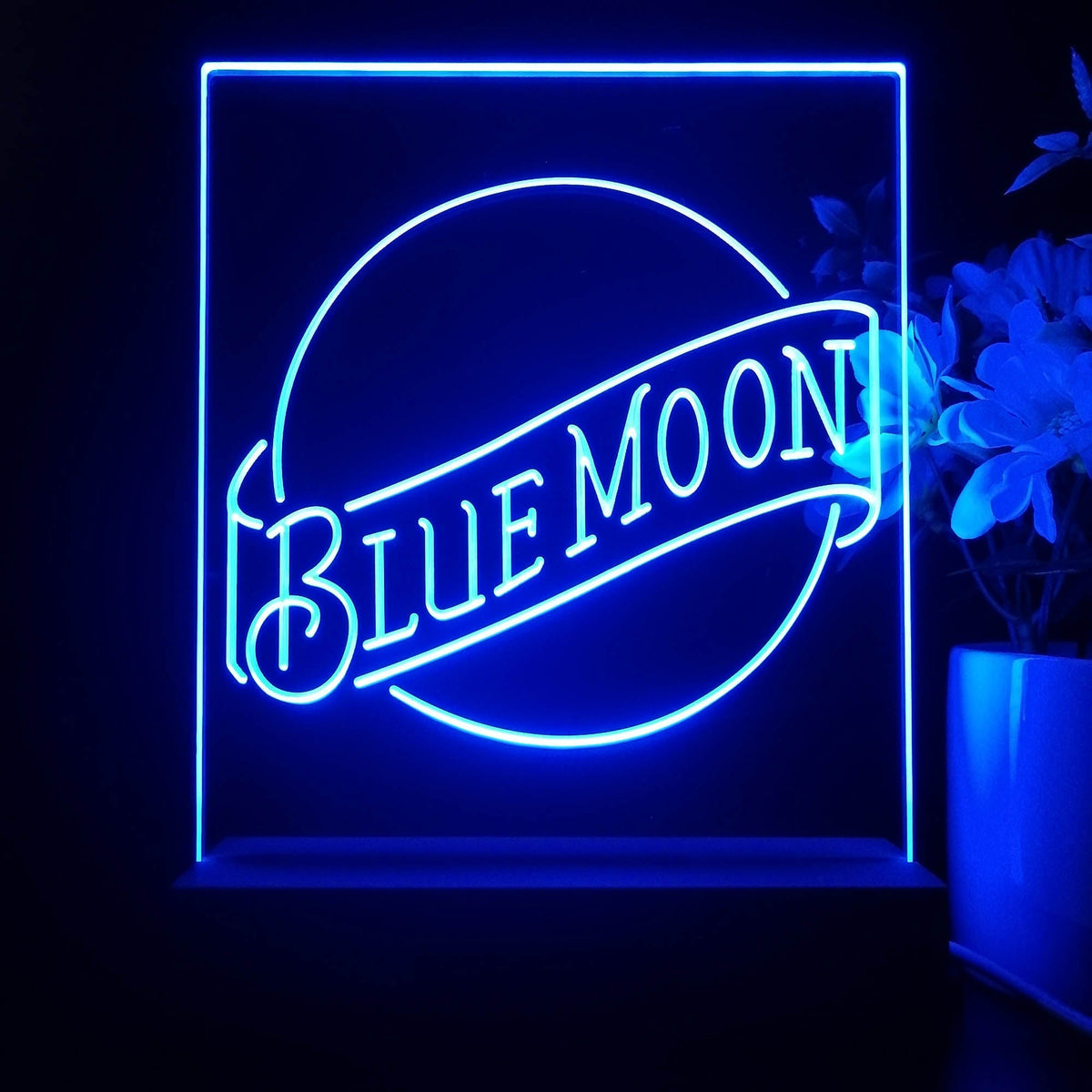 Blue Moon Beer Bar Neon Sign Table Lamp Display | PRO LED SIGN