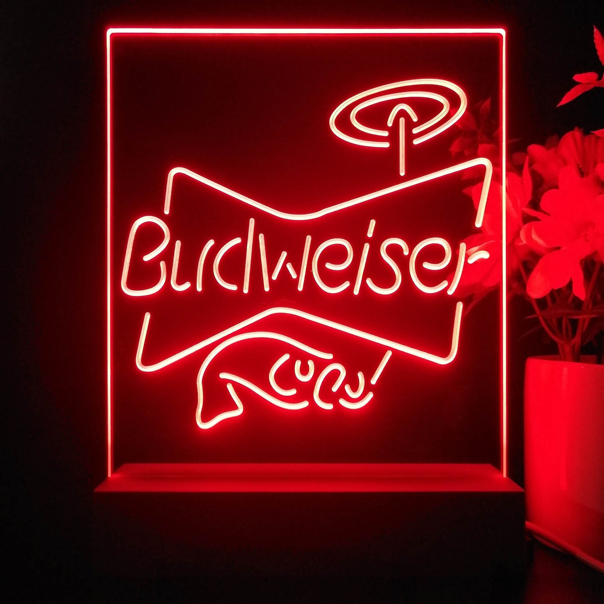 Budweiser Fish Neon Sign Table Lamp Display | PRO LED SIGN