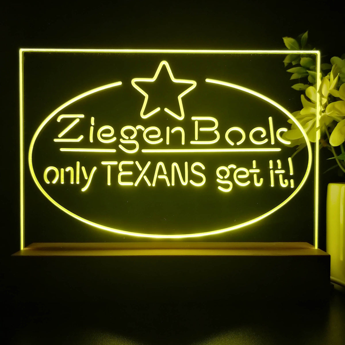 ZiegenBock Amber Only Texans Get it Neon Pub Bar Sign LED Lamp | PRO ...
