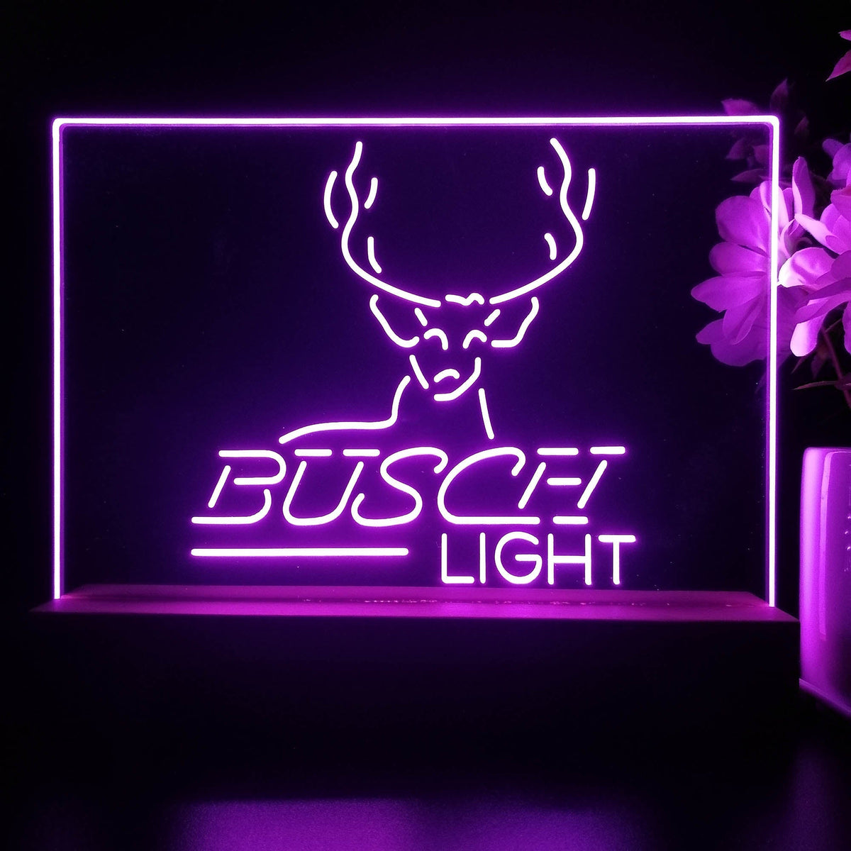 Buschs Deer Hunting Beer Light Neon Pub Bar Sign LED Lamp | PRO LED SIGN