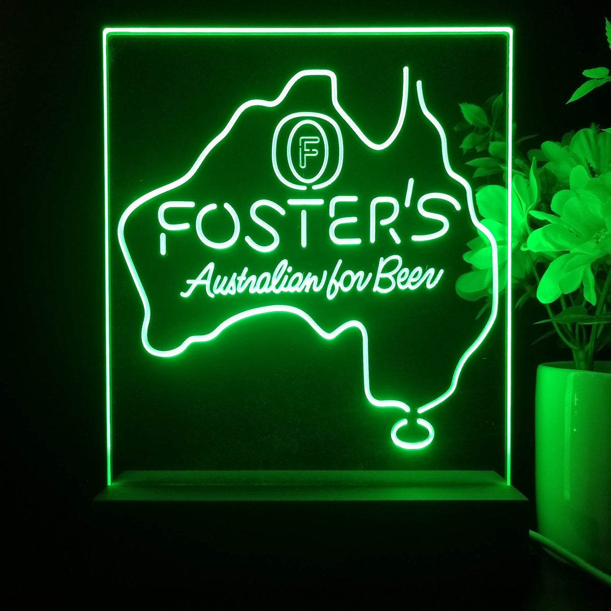 Foster Australian Beer Map Neon Sign Table Lamp Display | PRO LED SIGN