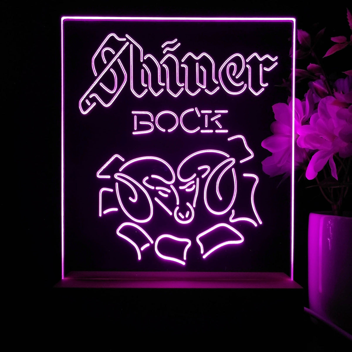 Shiner Bock Ram Beer Night Light Pub Bar Sign LED Lamp | PRO LED SIGN