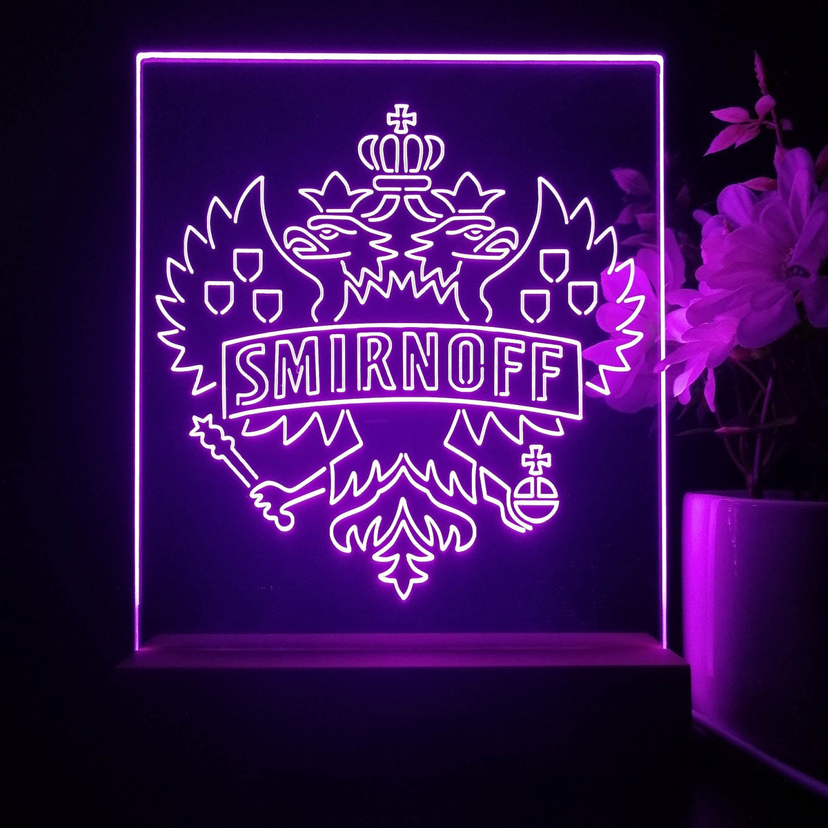 Smirnoff Vodka Wine Neon Sign Table Lamp Display | PRO LED SIGN