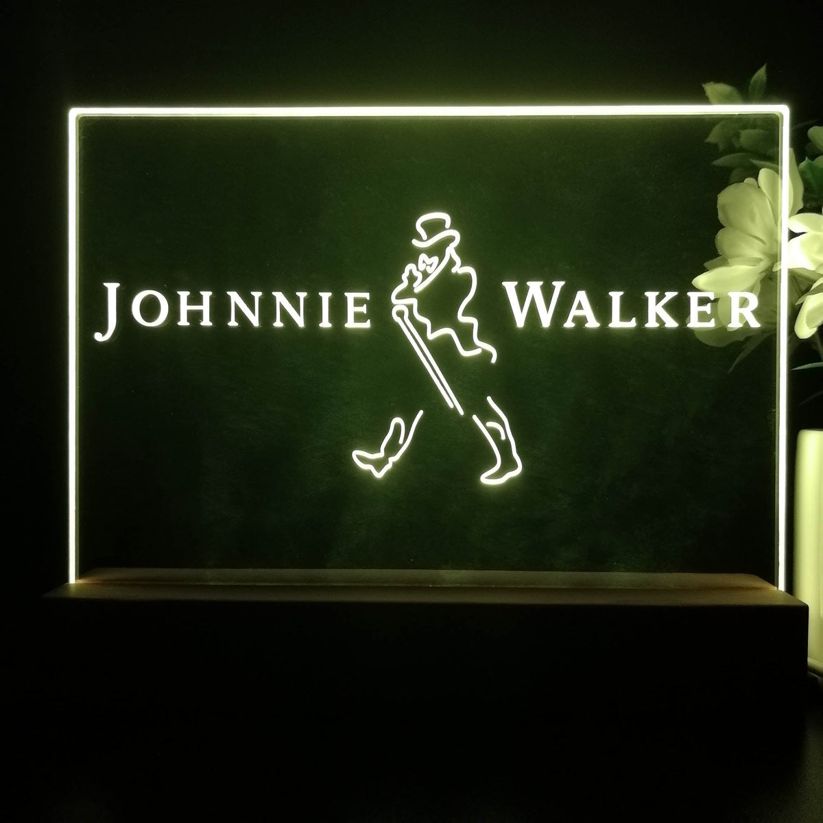 Johnnie Walker Normal Logo Left Neon Pub Bar Sign LED Lamp | PRO LED SIGN