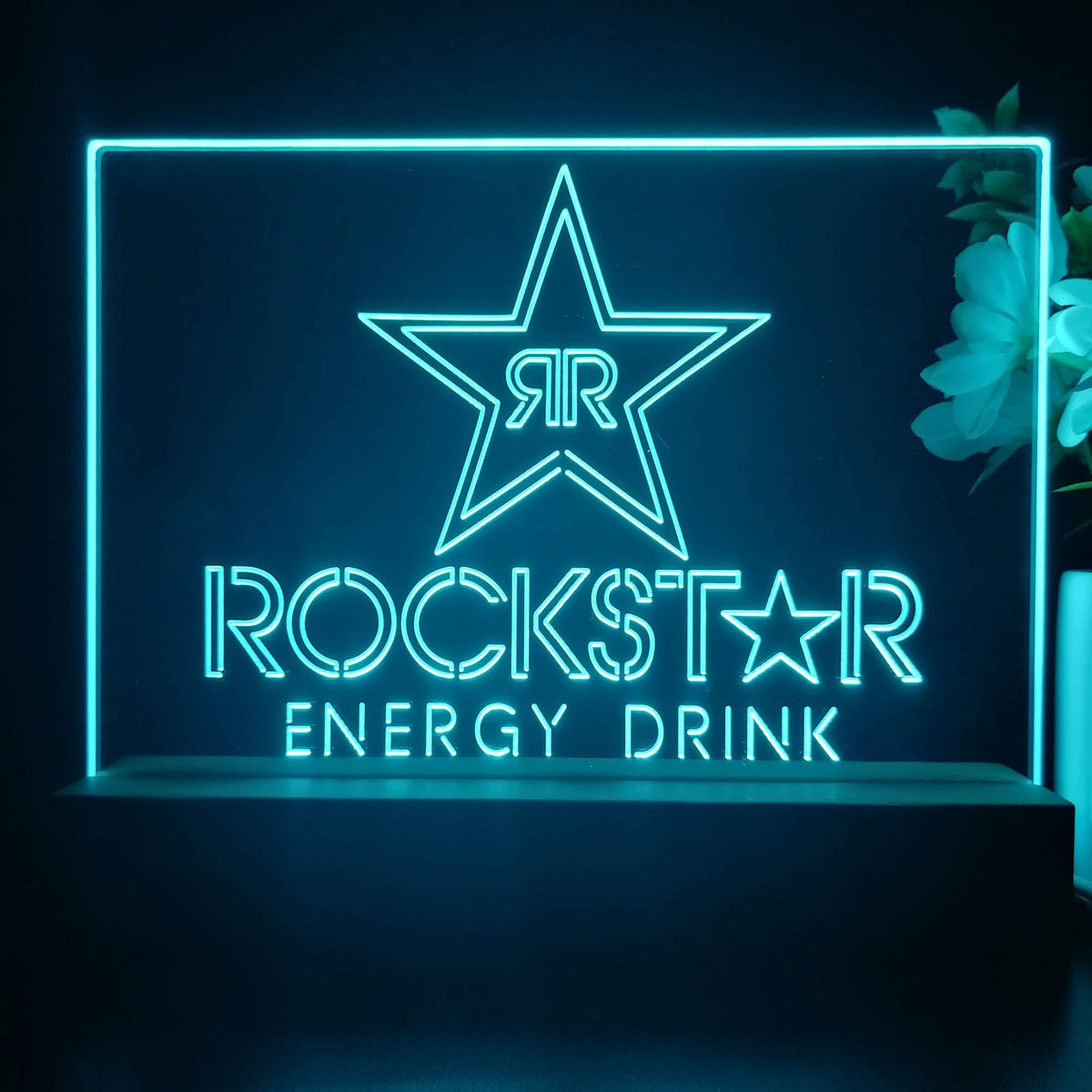 Rockstar Energy Drink Double Star Neon Pub Bar Sign LED Lamp | PRO LED SIGN