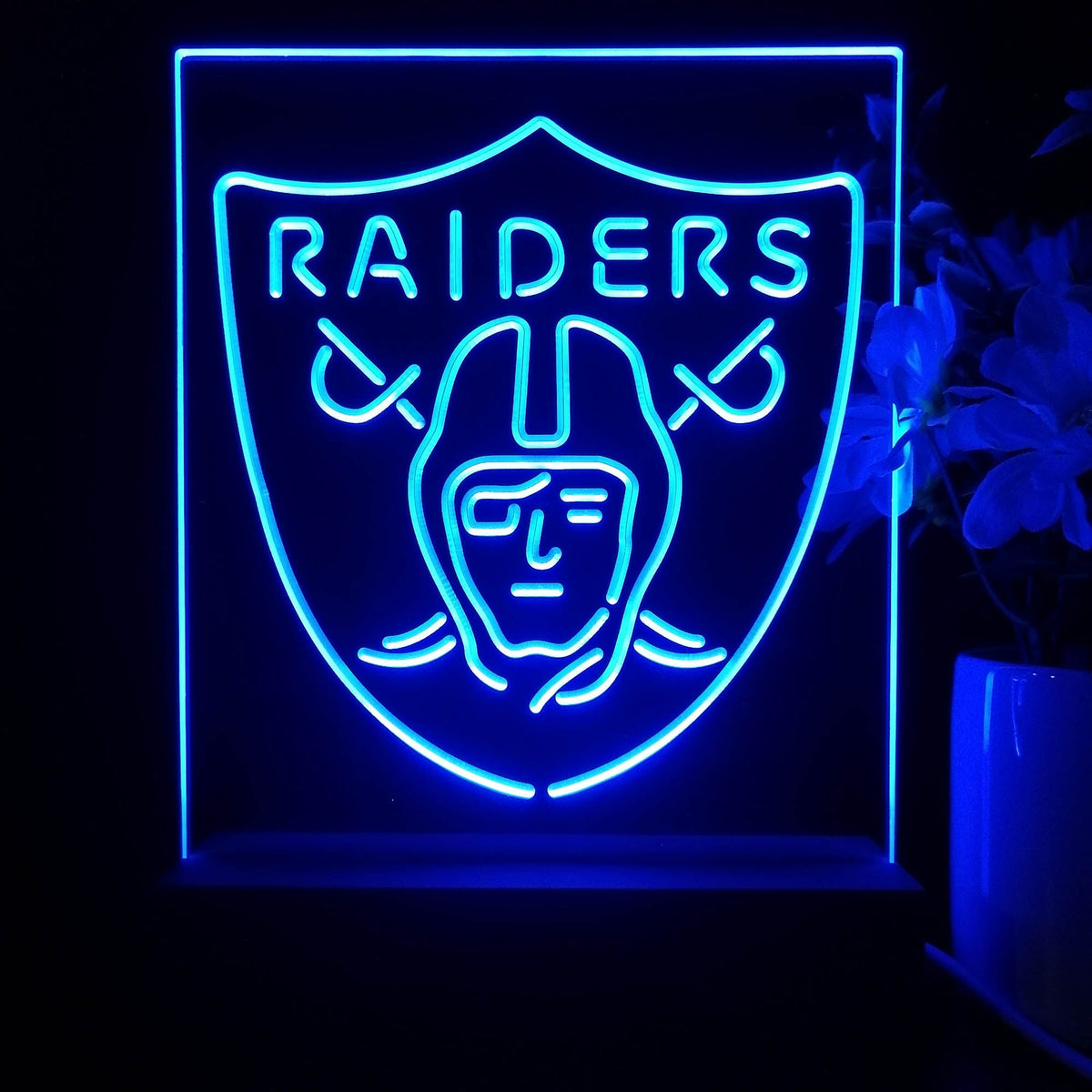 Las Vegas Raiders Neon Sign Table Lamp Display | PRO LED SIGN
