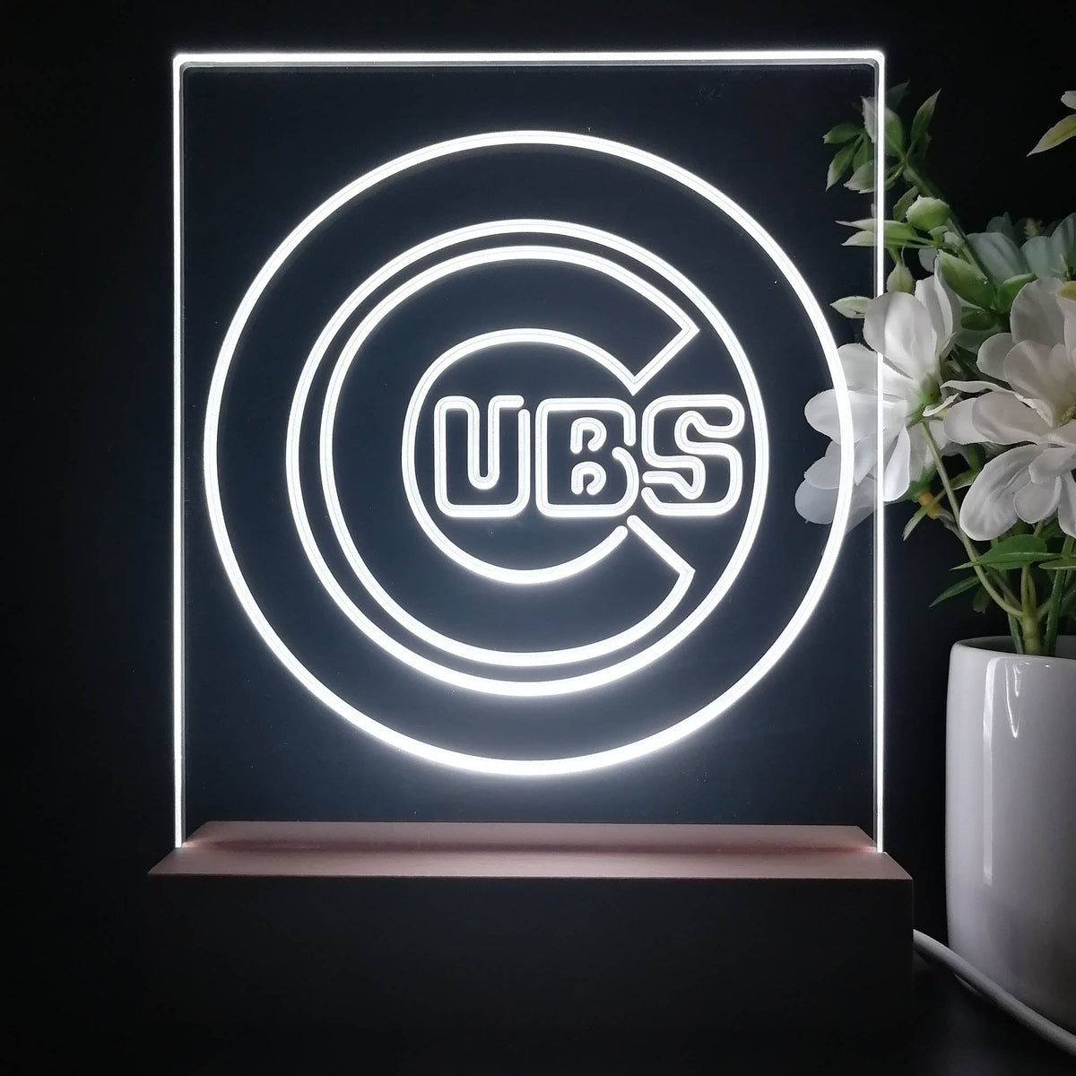 Chicago Cubs Neon Sign Table Lamp Display | PRO LED SIGN