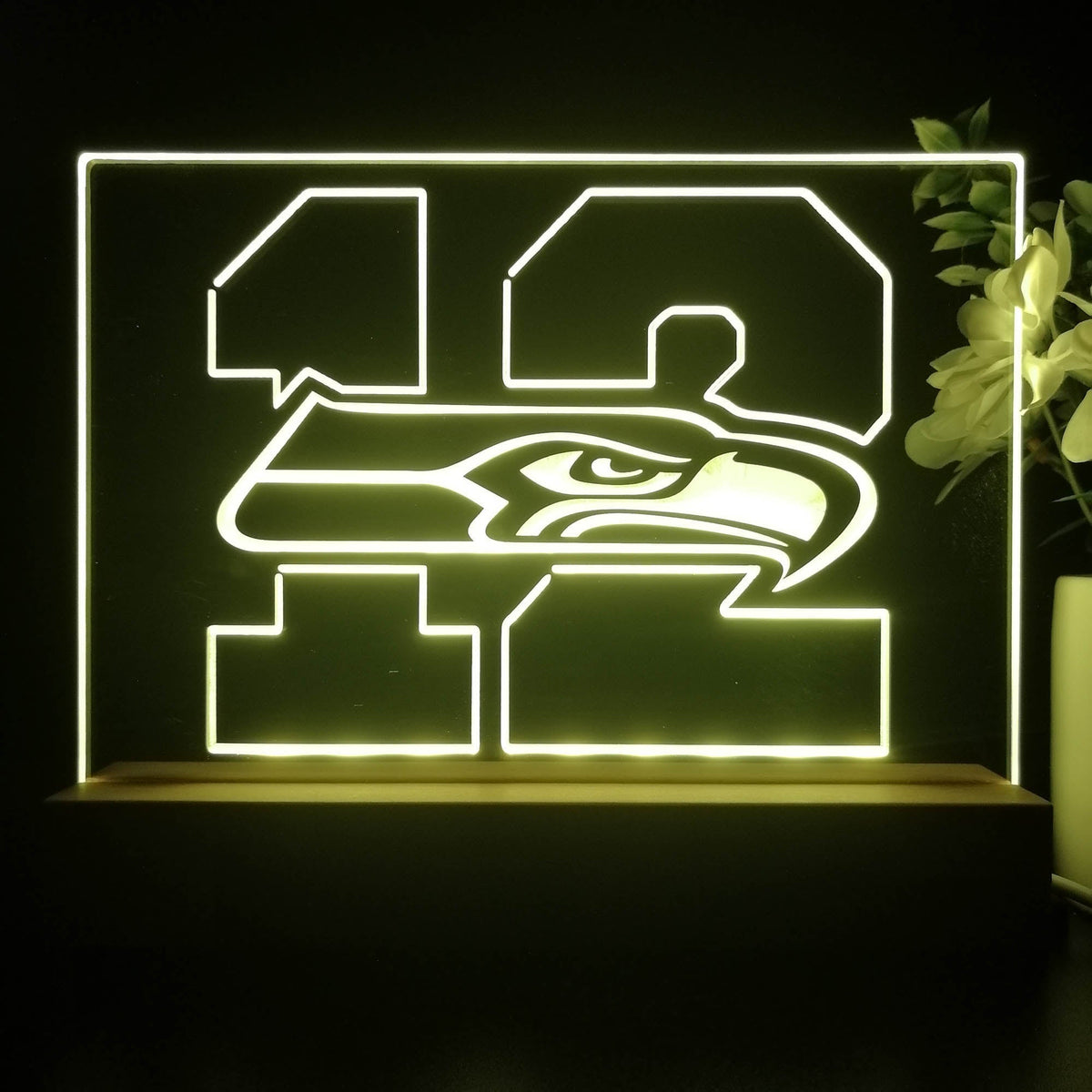 Seattle Seahawks 12th man Neon Sign Table Lamp Display | PRO LED SIGN