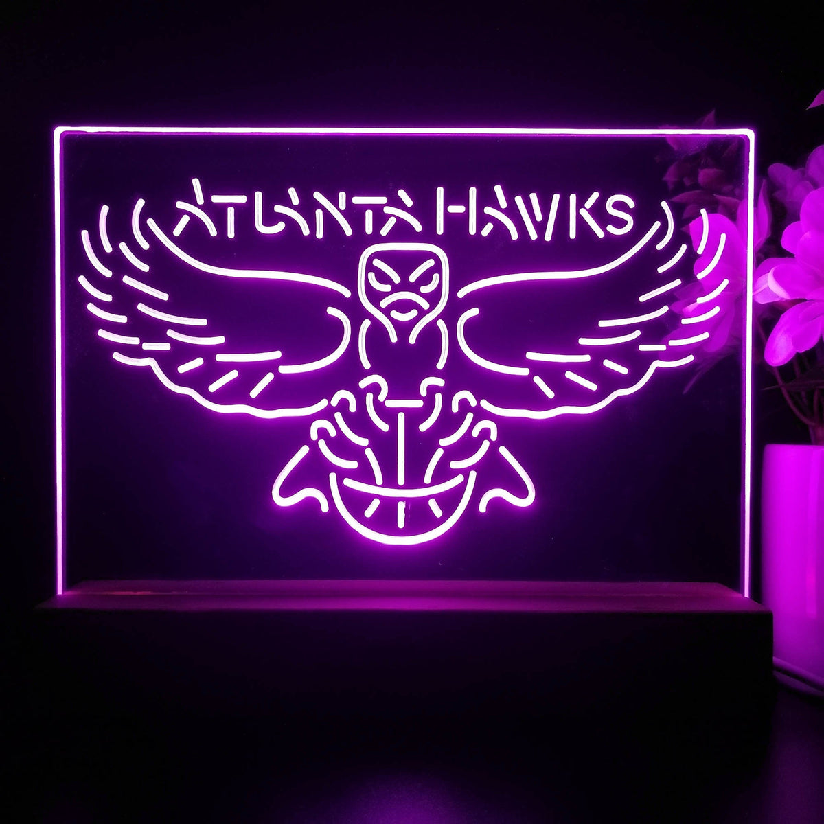 Atlanta Hawks Neon Sign Table Lamp Display | PRO LED SIGN