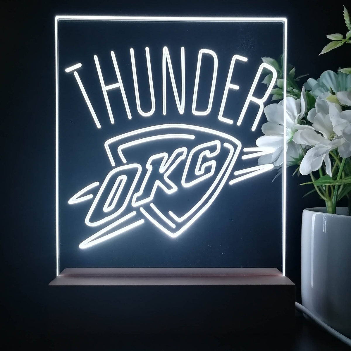 Oklahoma City Thunder Neon Sign Table Lamp Display | PRO LED SIGN