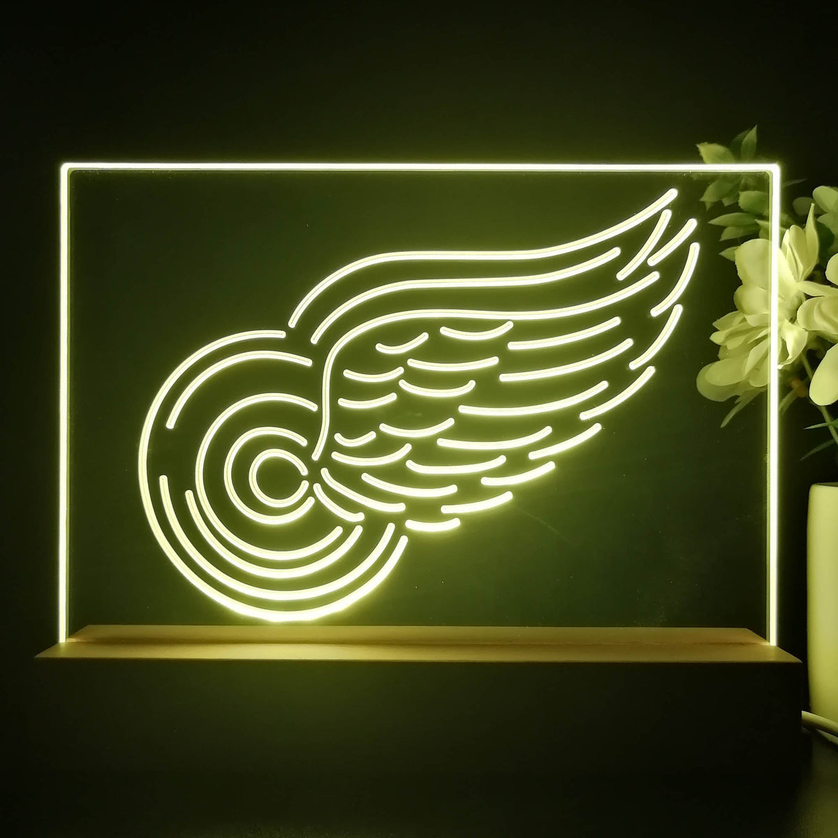 Detroit Red Wings Neon Sign Table Lamp Display | PRO LED SIGN