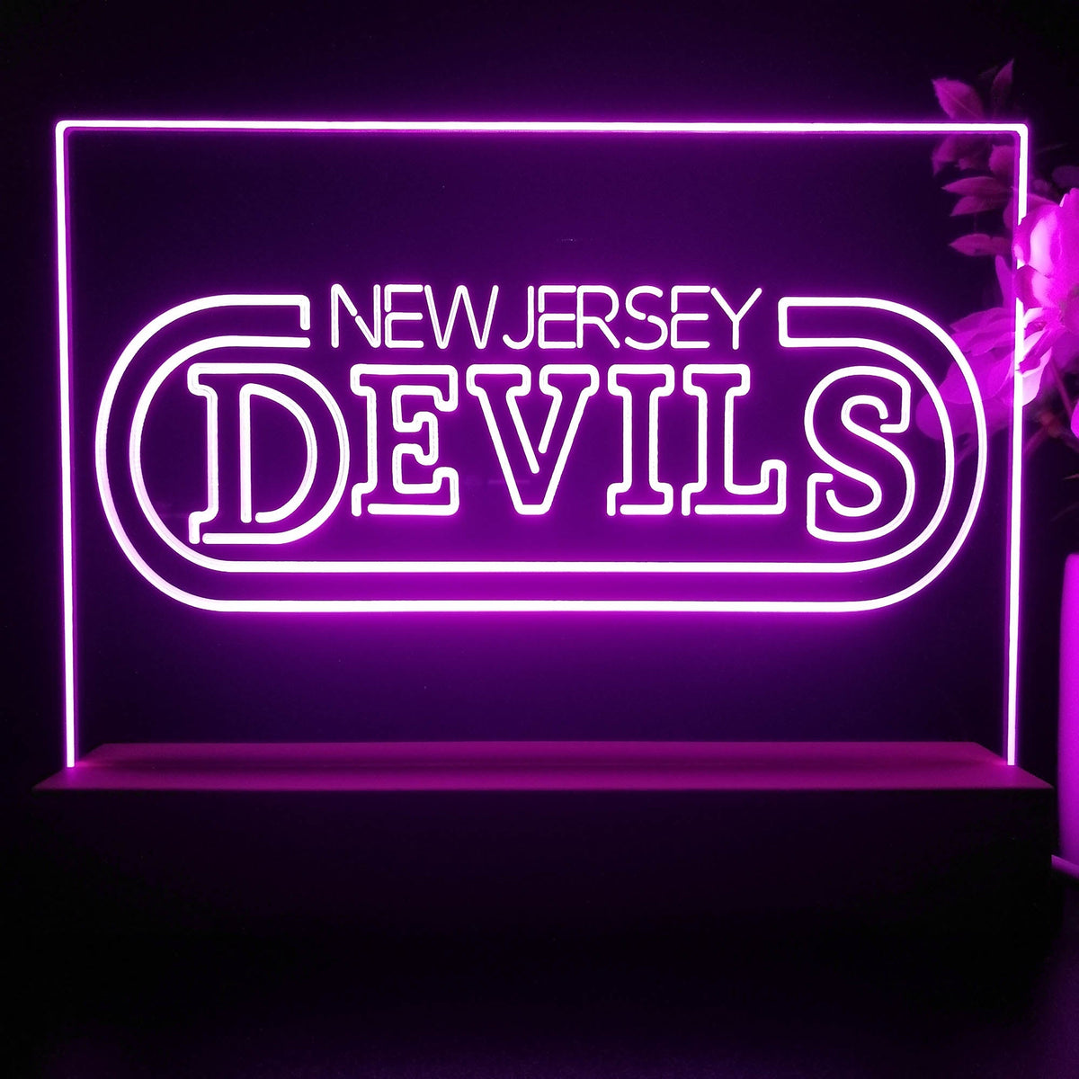 New Jersey Devils Neon Sign Table Lamp Display | PRO LED SIGN