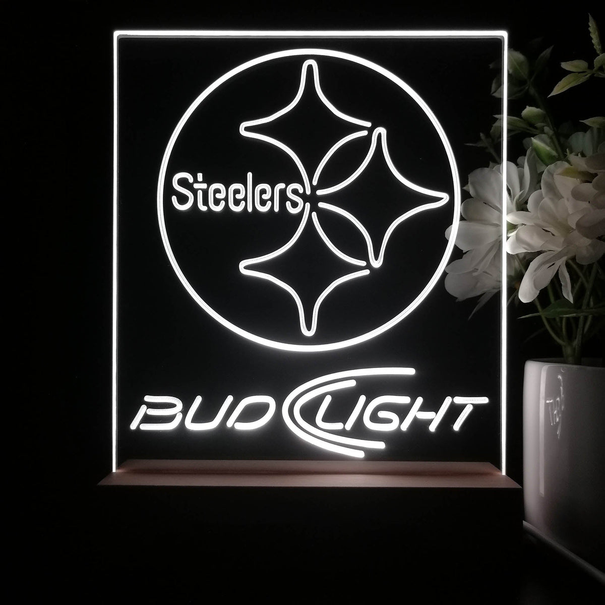 Bud Light Pittsburgh Steelers Night Light Pub Bar Sign LED Lamp | PRO ...