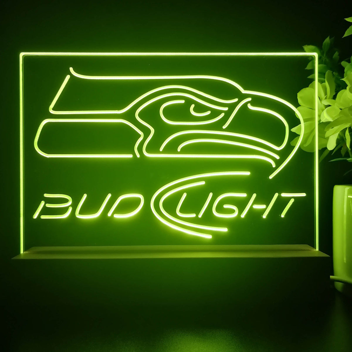 Bud Light Seattle Seahawks Neon Pub Bar Sign LED Lamp | PRO LED SIGN