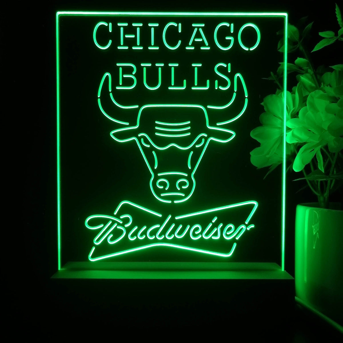 Chicago Bulls Budweiser Neon Pub Bar Sign LED Lamp | PRO LED SIGN