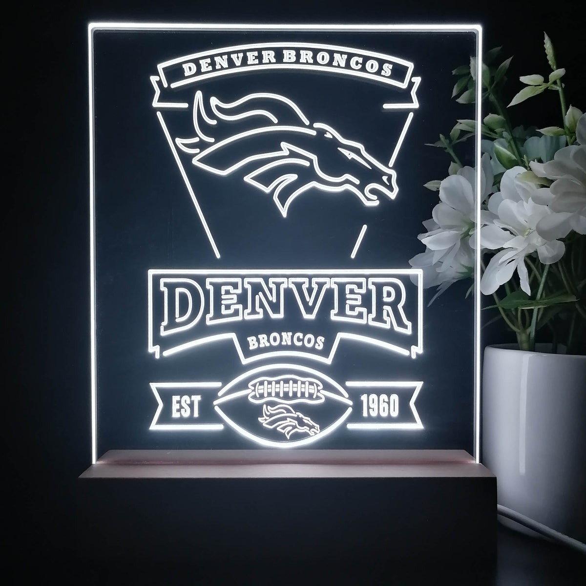Denver Broncos Souvenir Neon Pub Bar Sign LED Lamp | PRO LED SIGN