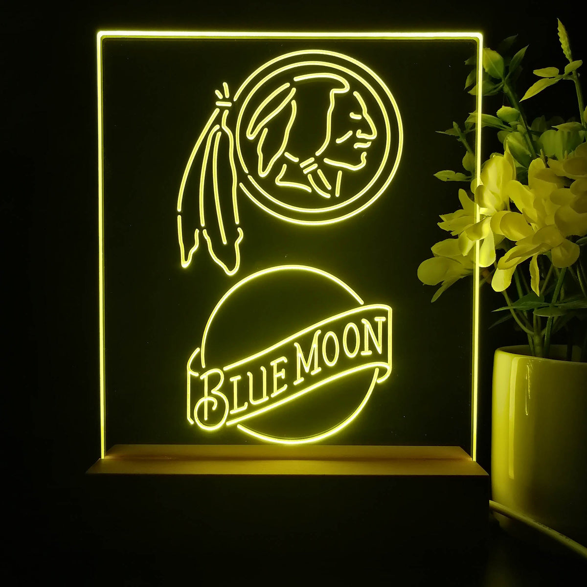 Washington Blue Moon Neon Pub Bar Sign LED Lamp | PRO LED SIGN