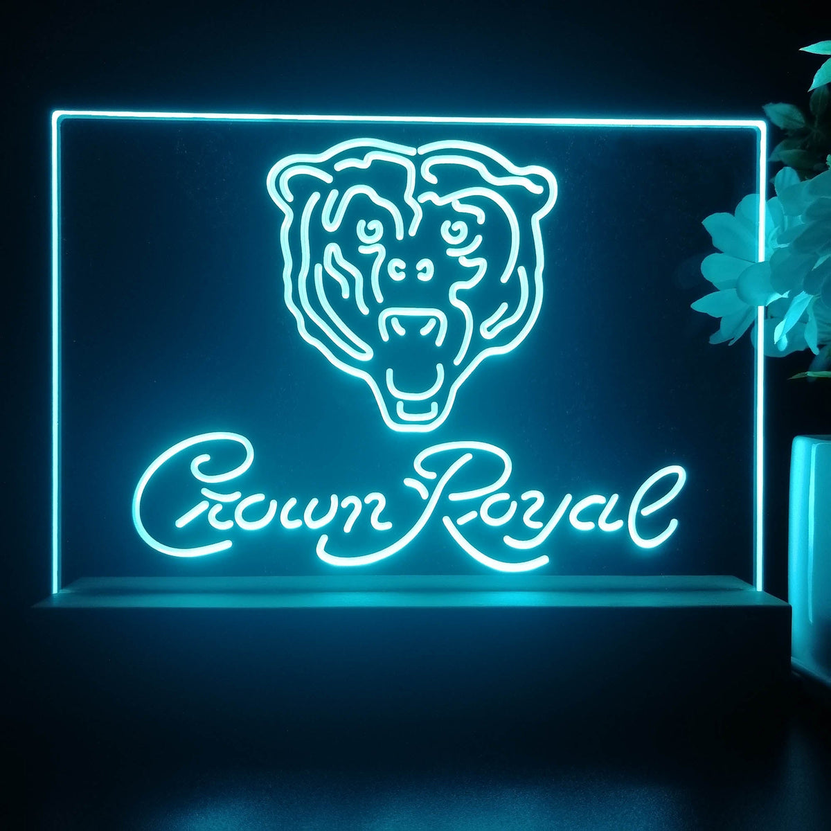 Crown Royal Bar Chicago Bears Est. 1920 Neon Pub Bar Sign LED Lamp ...