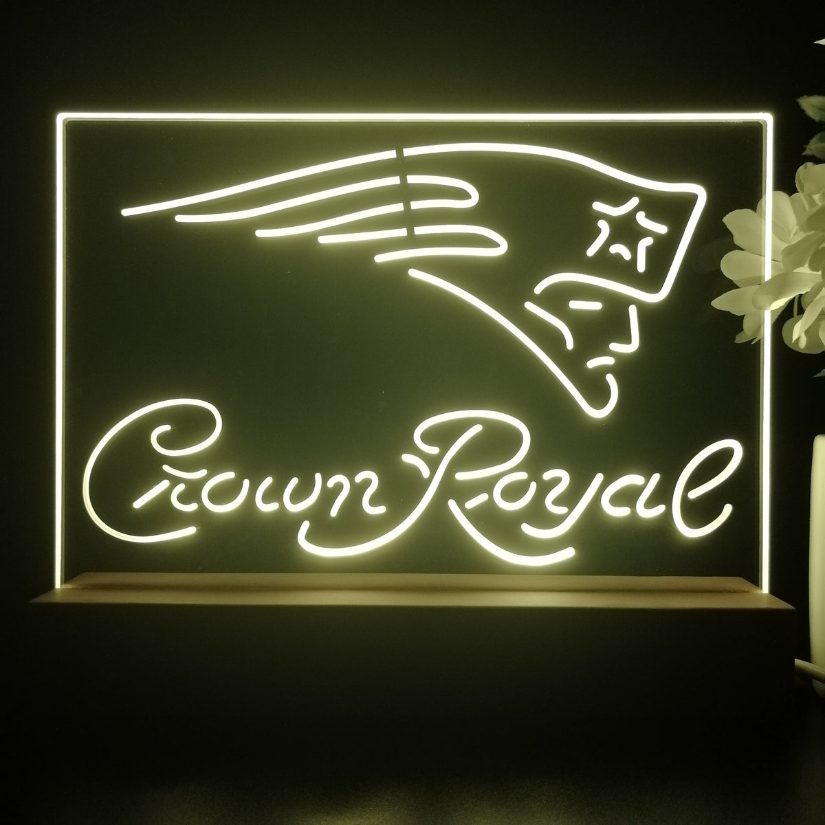 Crown Royal Bar New England Patriots Est. 1960 Neon Pub Bar Sign LED ...
