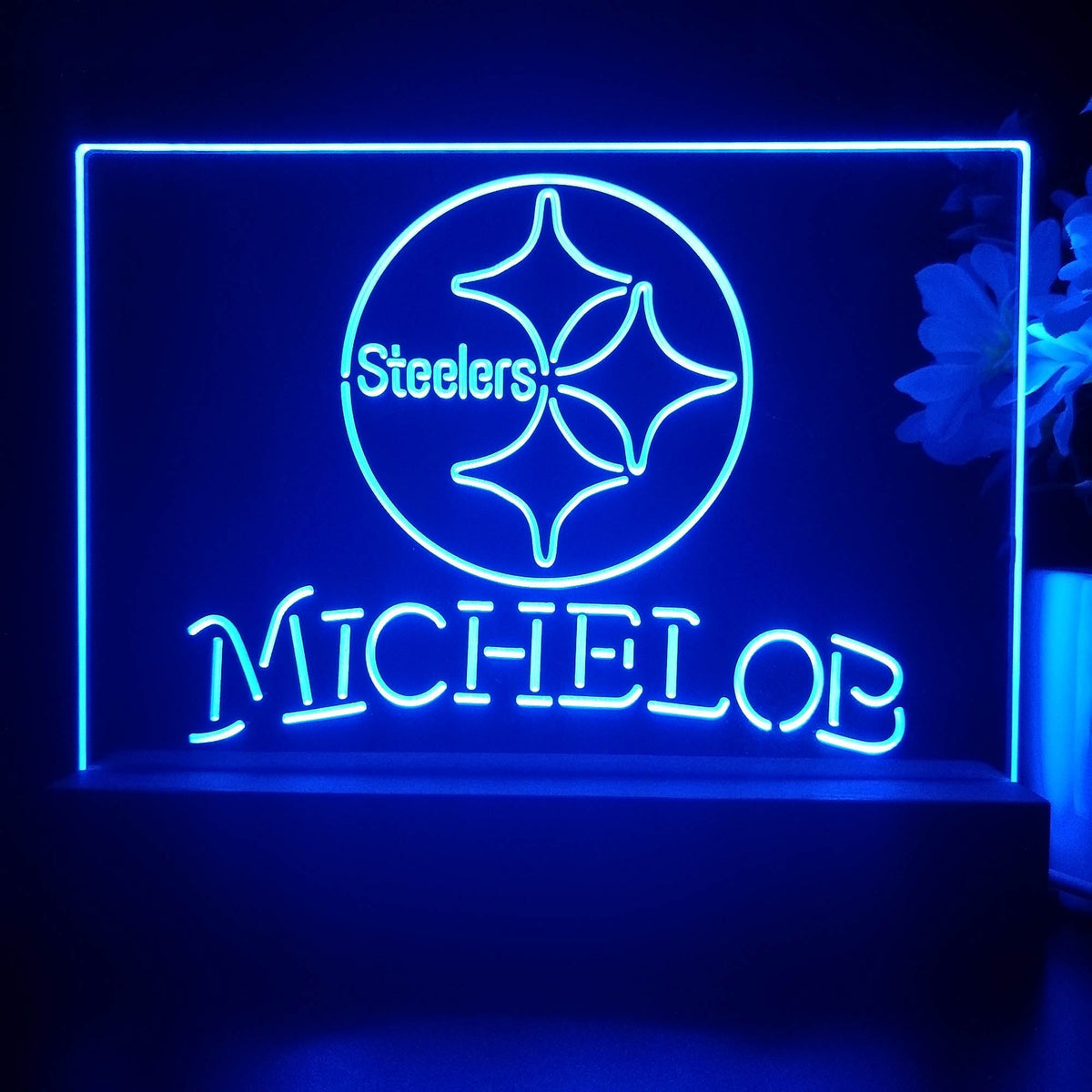 Michelob Bar Pittsburgh Steelers Neon Sign Table Lamp Display | PRO LED ...