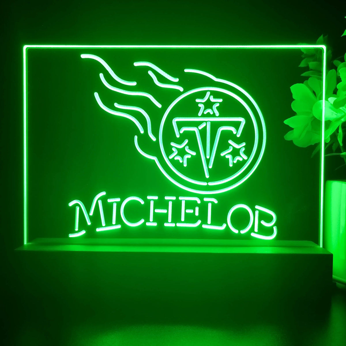 Michelob Bar Tennessee Titans Neon Sign Table Lamp Display | PRO LED SIGN